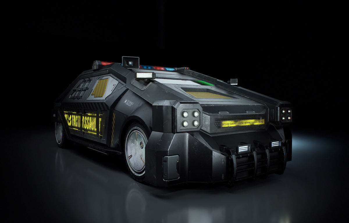 CyberPunk Police Car - Premium 3D Models and Materials | KitBash3D
