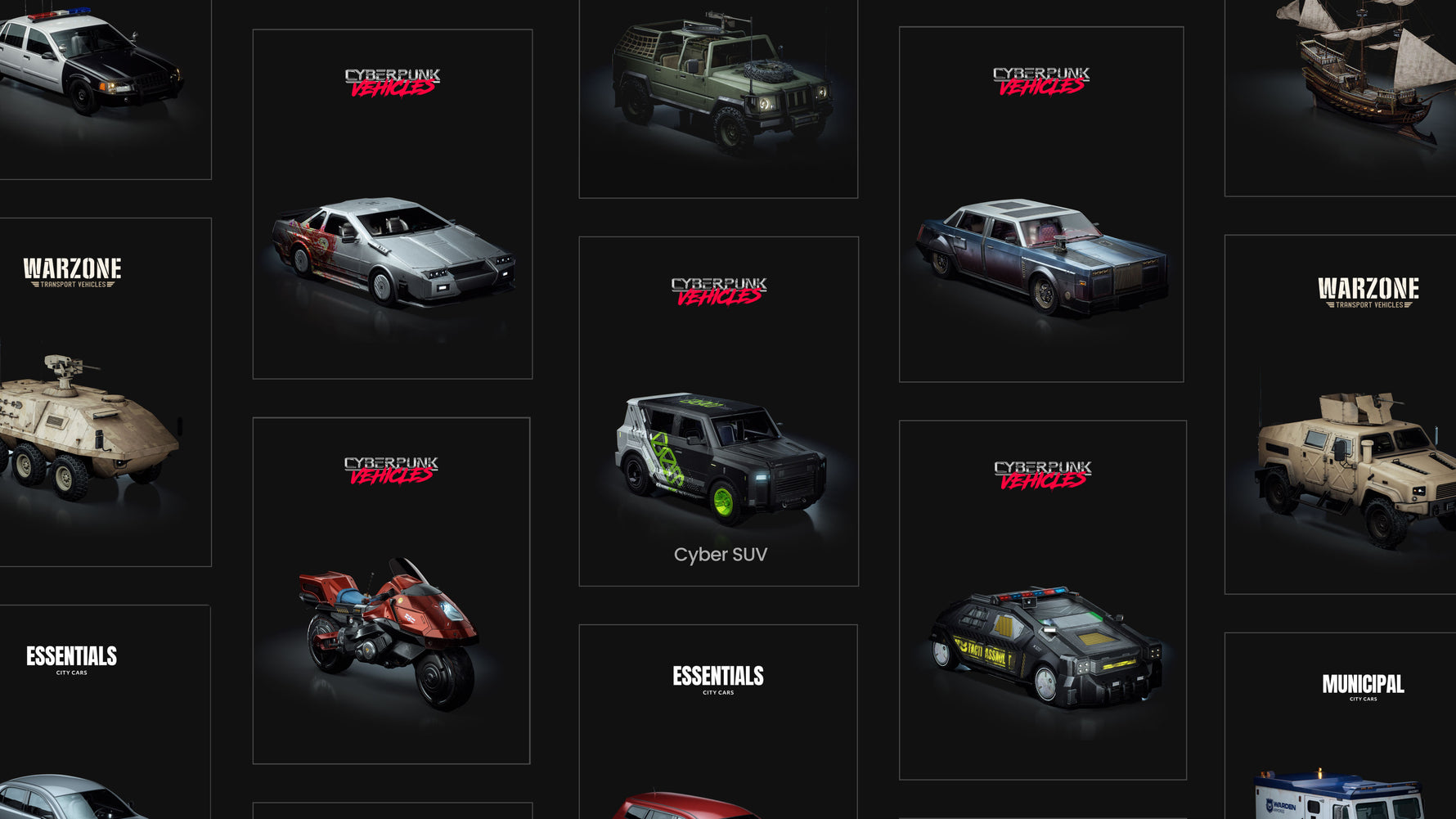 CyberPunk Vehicles – Premium 3D Models and Materials | KitBash3D