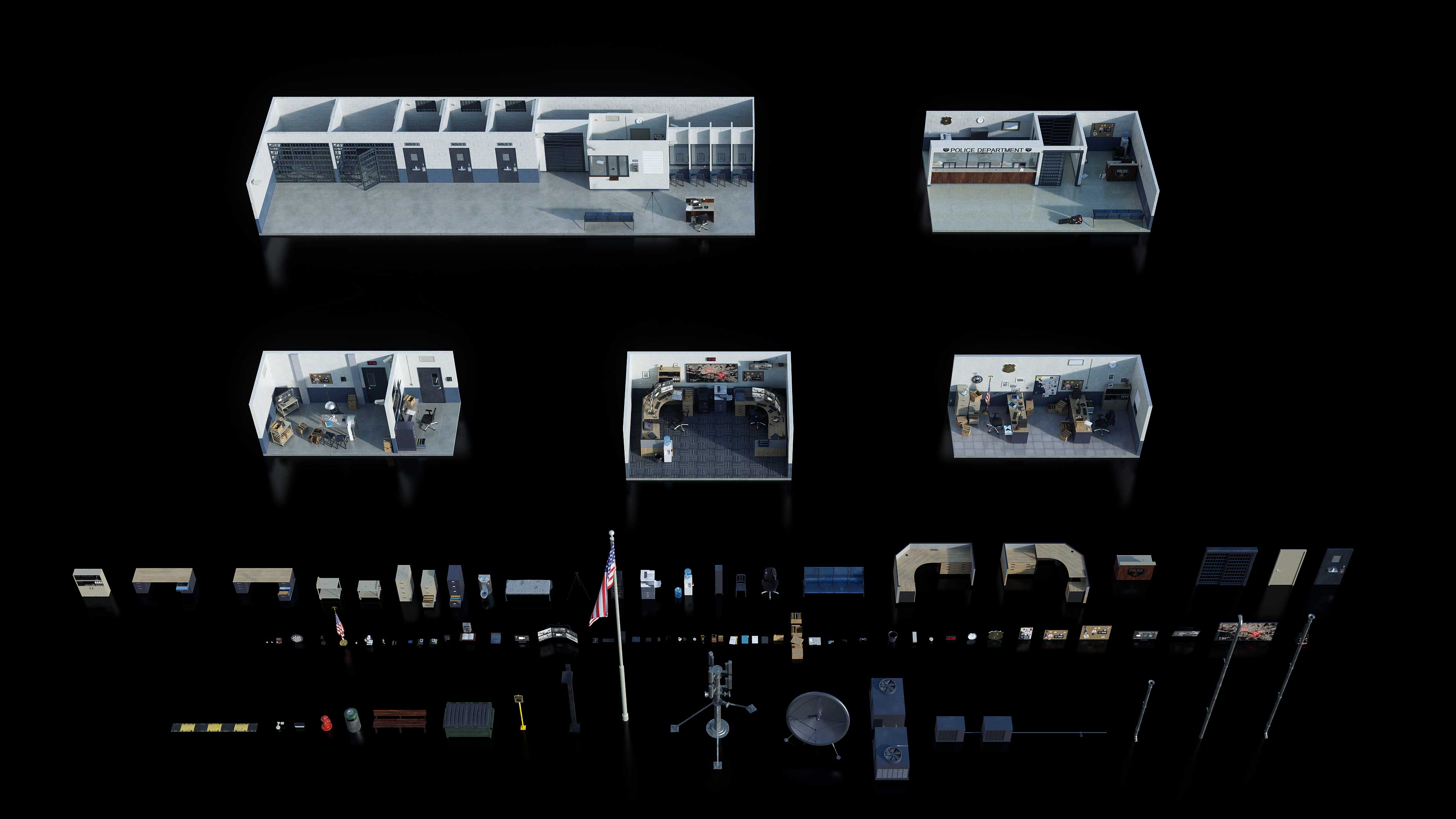 Police Dept. – Premium 3D Models and Materials | KitBash3D