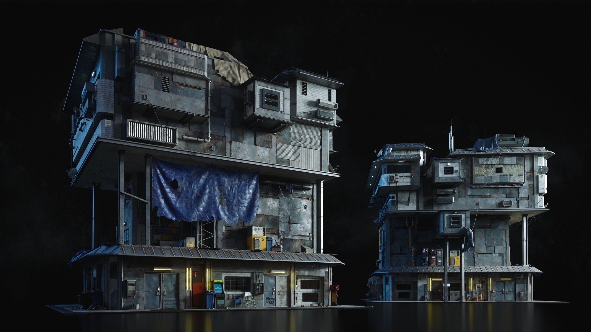 Future Slums 2 – Premium 3D Models and Materials | KitBash3D