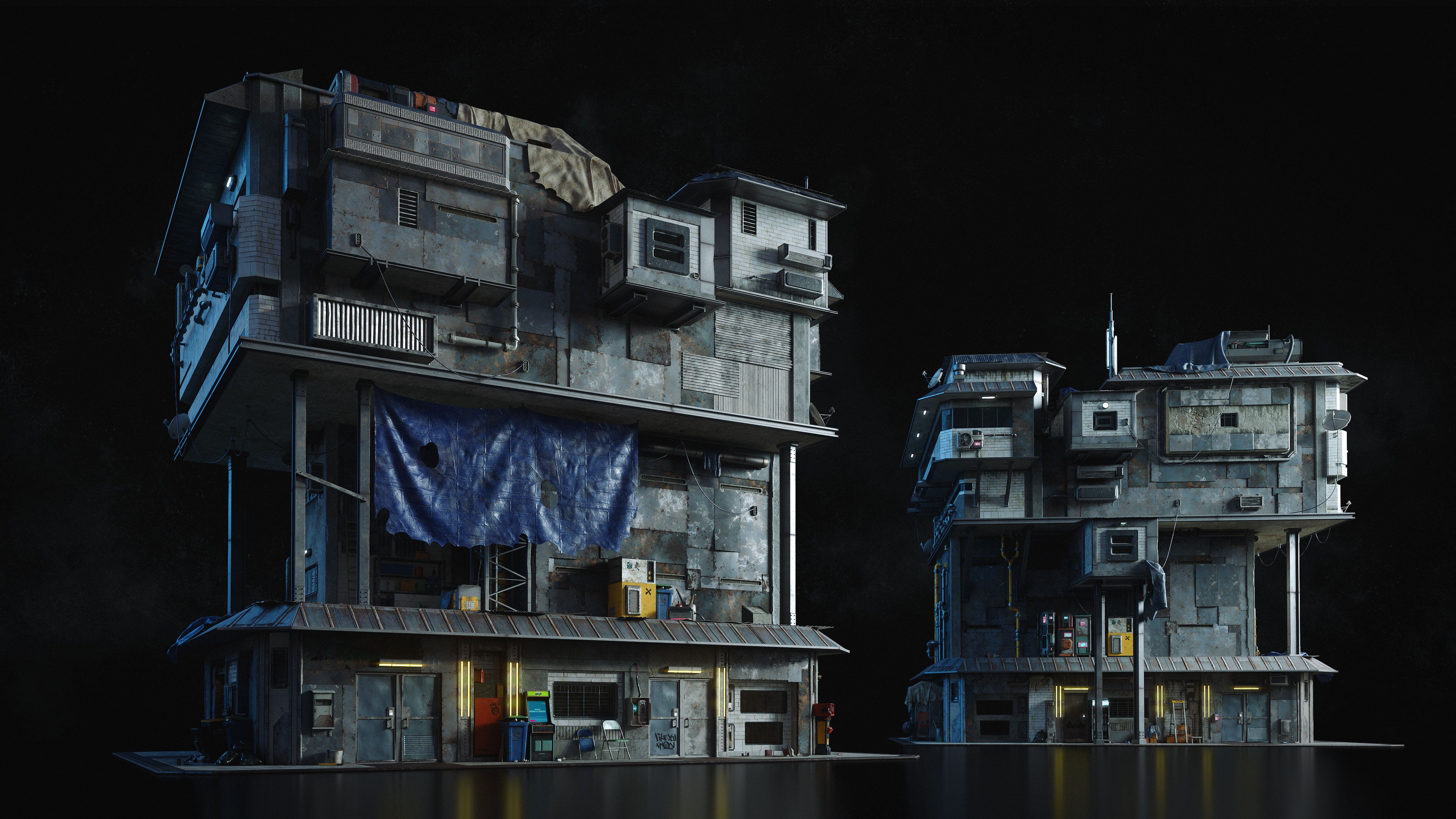 Future Slums 2 – Premium 3D Models and Materials | KitBash3D