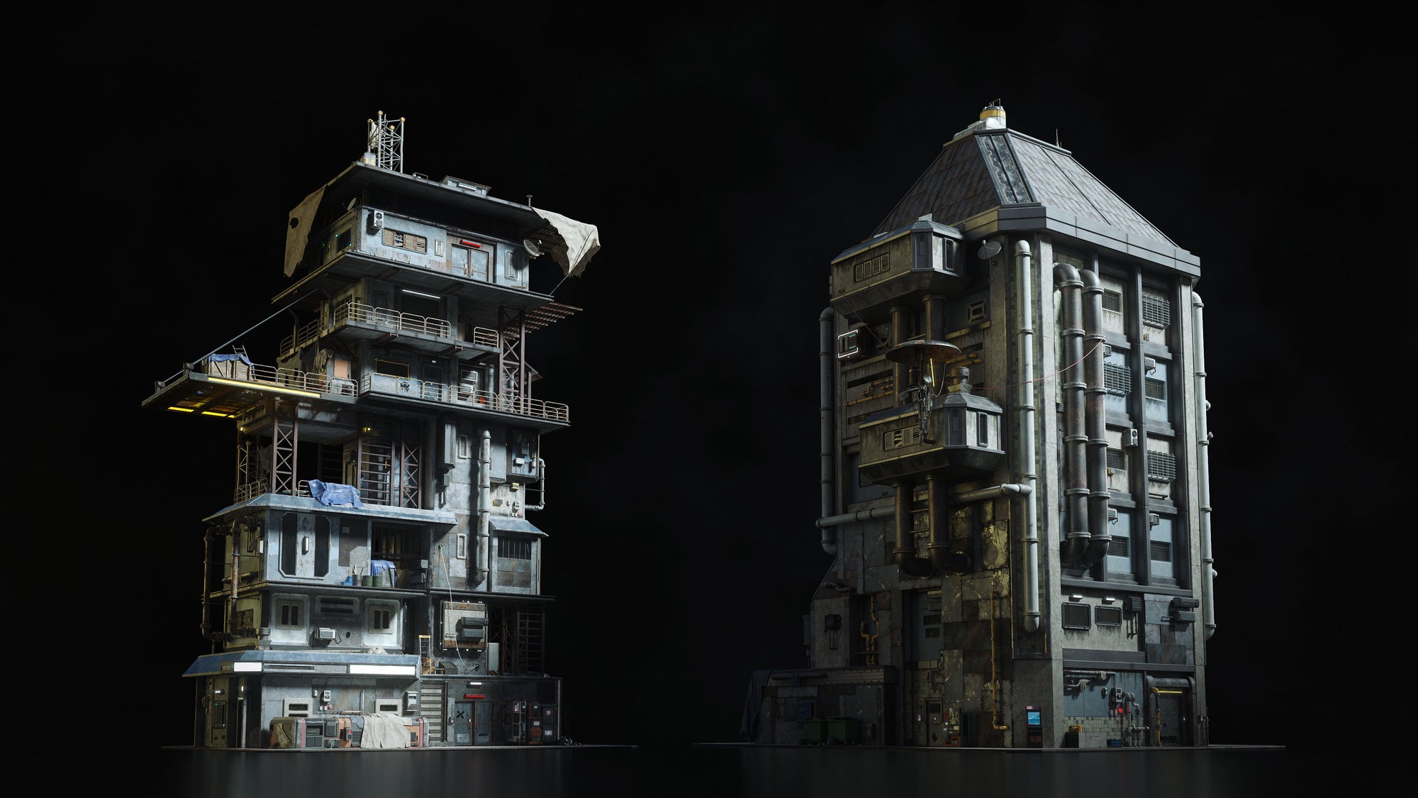 Future Slums 2 – Premium 3D Models and Materials | KitBash3D