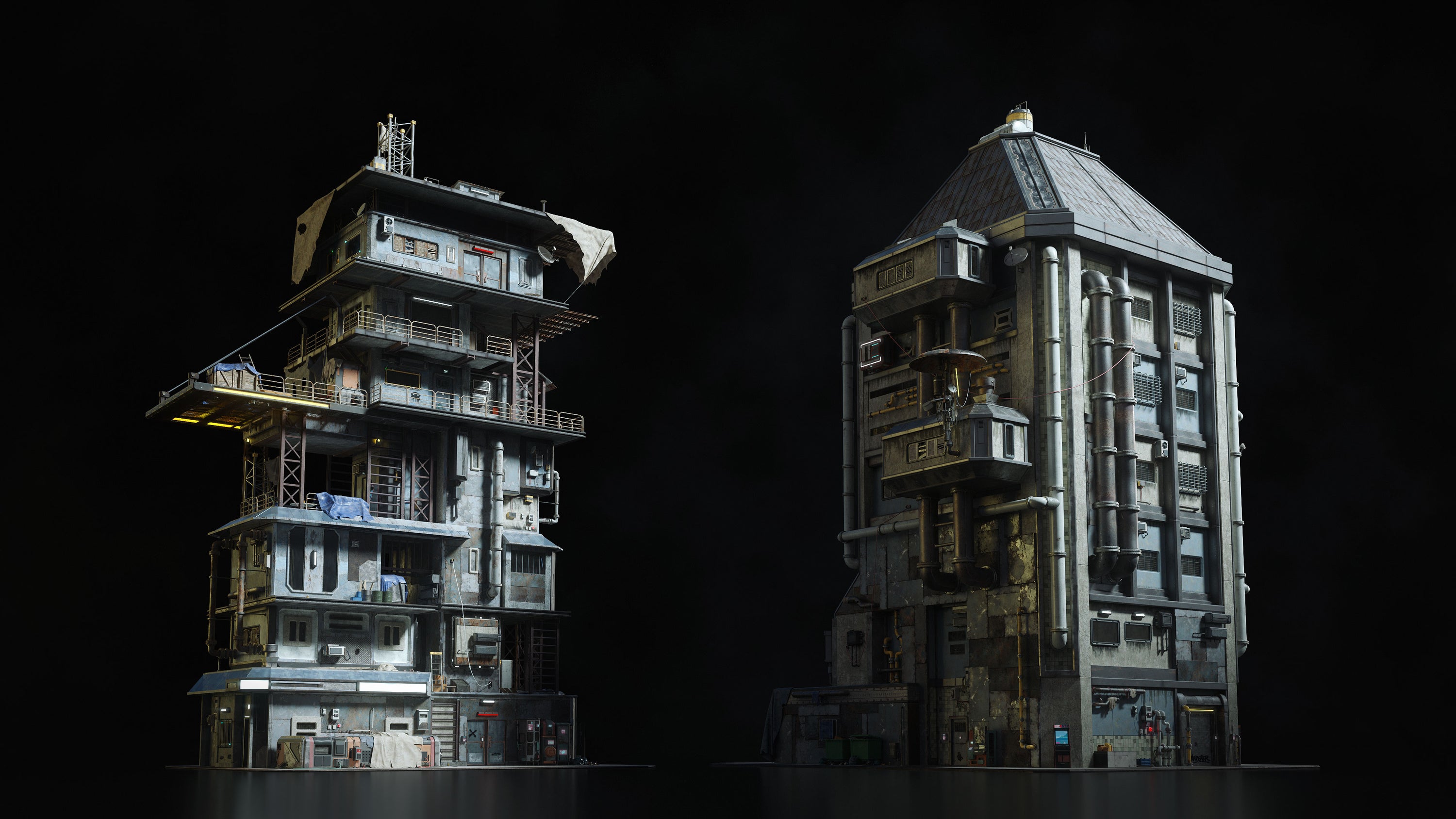 Future Slums 2 – Premium 3D Models and Materials | KitBash3D