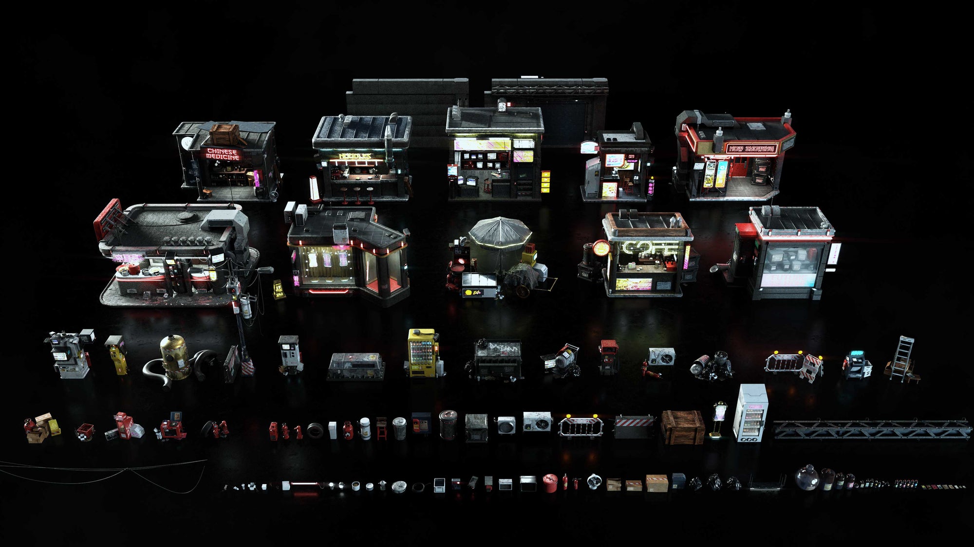 Cyber Streets – Premium 3D Models and Materials | KitBash3D