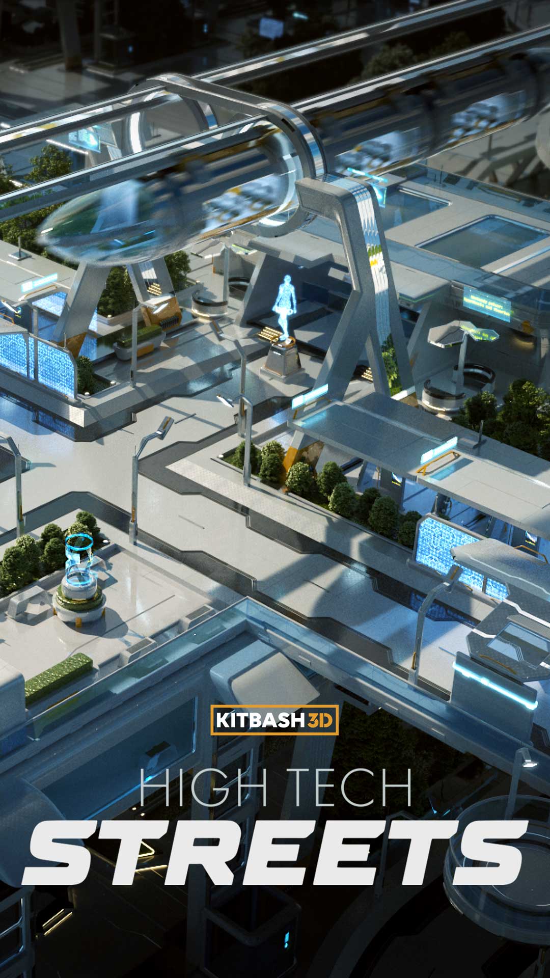High Tech Streets – Premium 3D Models and Materials | KitBash3D