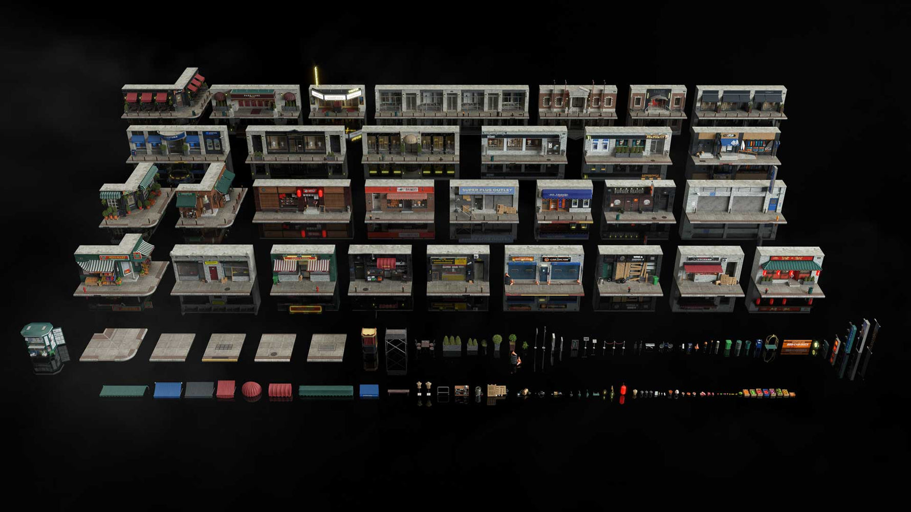 Storefronts – Premium 3D Models and Materials | KitBash3D